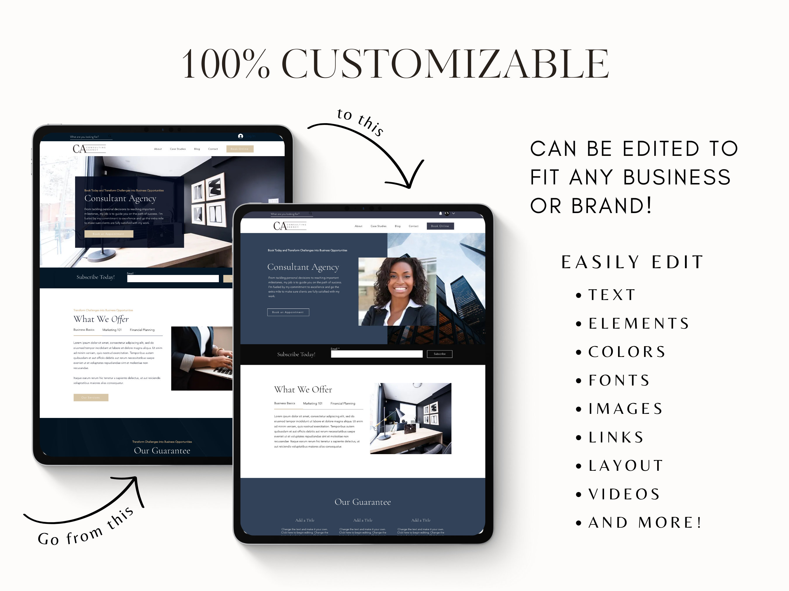 WIX Website Template, WIX Theme, WIX Blog Design, Consulting Website ...