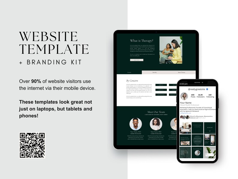 WIX Website Template, Social Media Templates, Instagram, Brochure ...