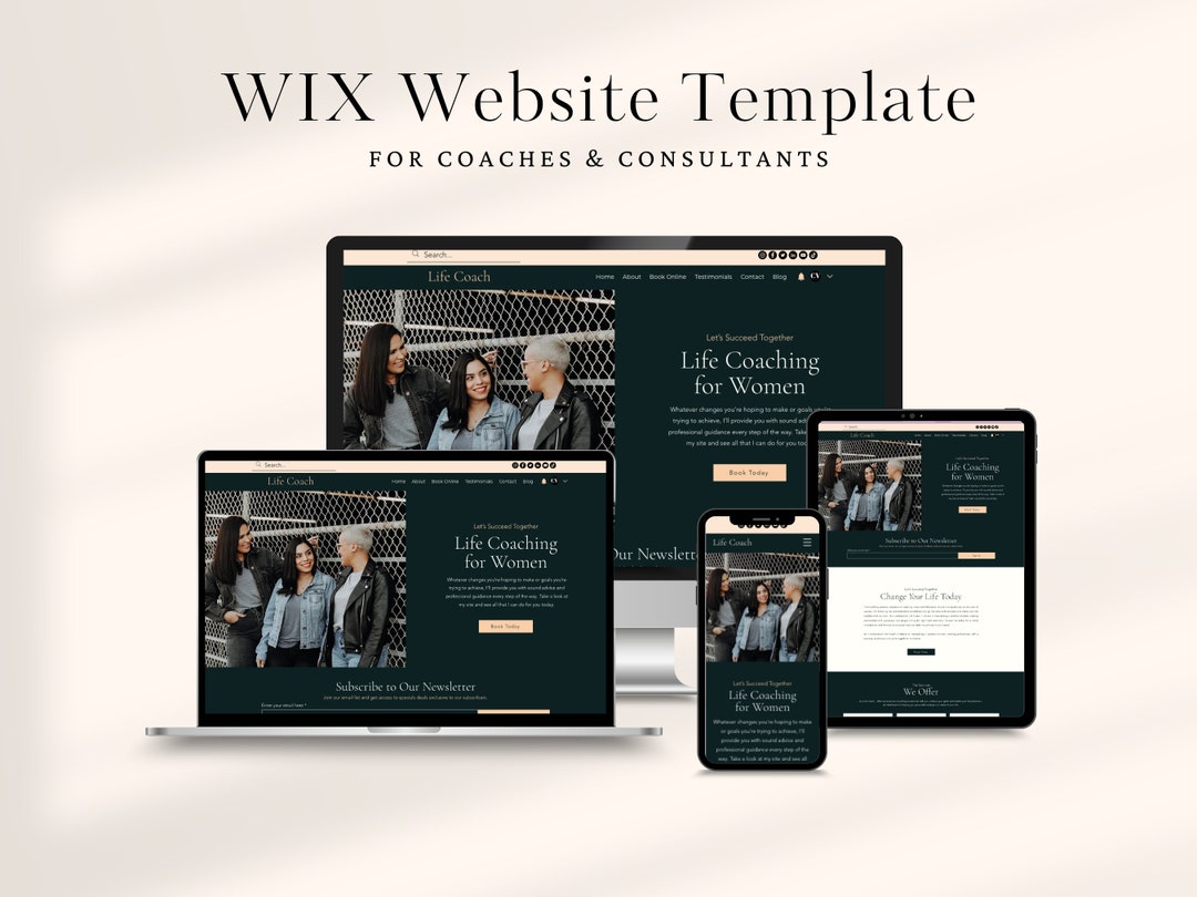 WIX Website Template Website for Coaches Consultant Website Aesthetically Pleasing Professional ...