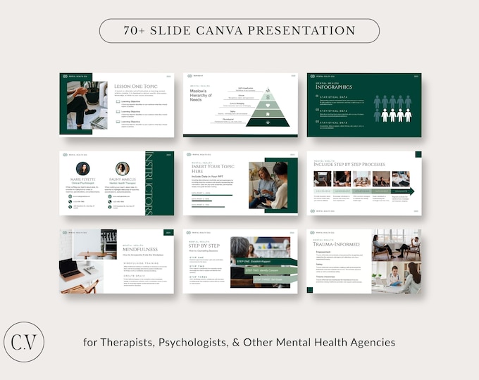 Canva Presentation Template, Slide Deck Business, Mental Health PPT ...