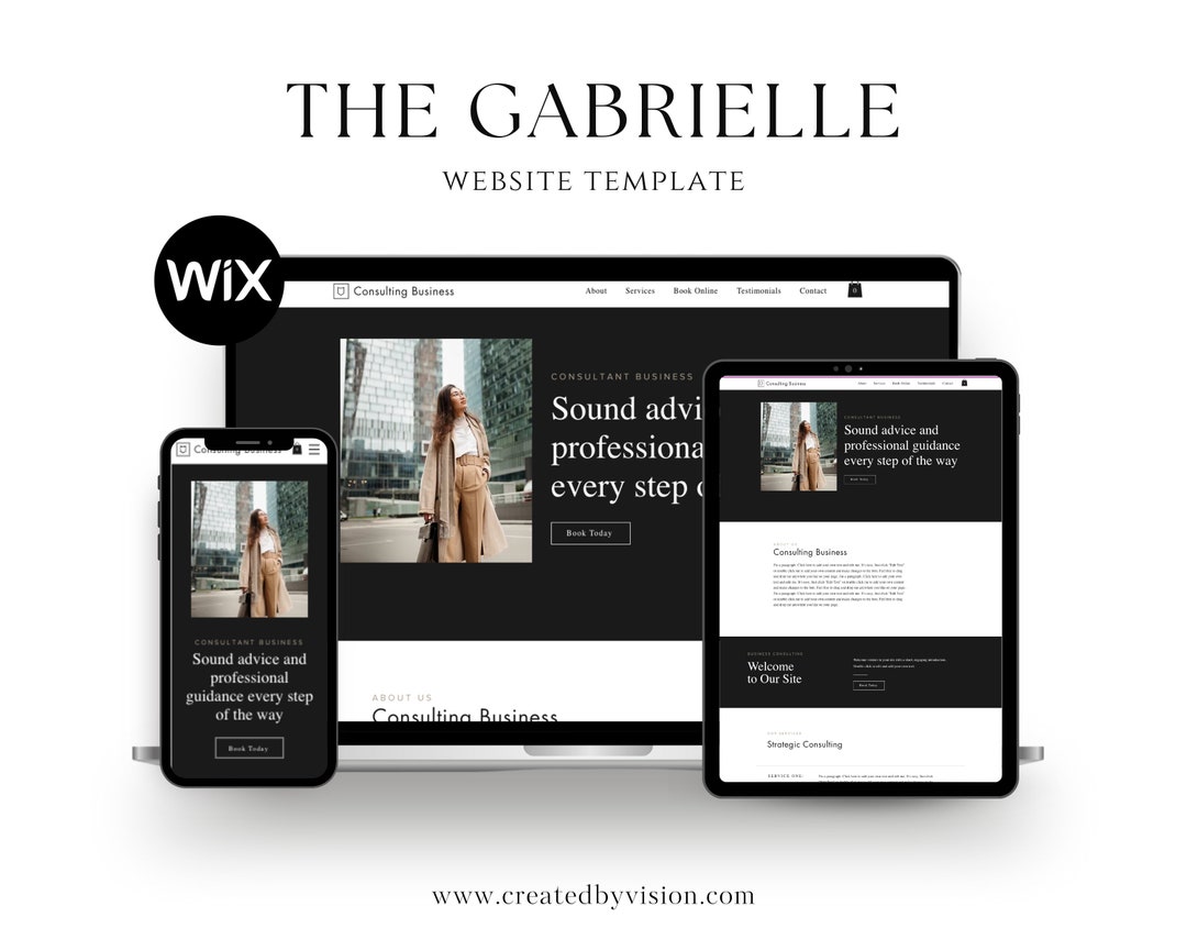 WIX Website Template, WIX Theme, WIX Blog Design, Consulting Website ...