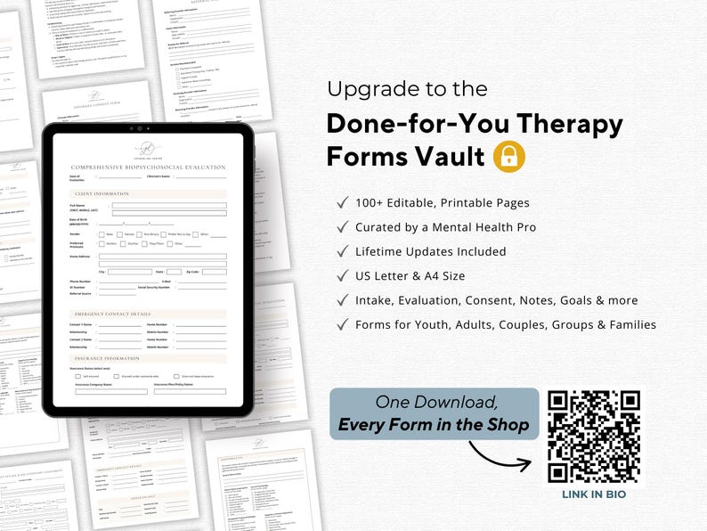 Informed Consent Form Bundle, Counseling Forms, Therapy Forms, Mental ...