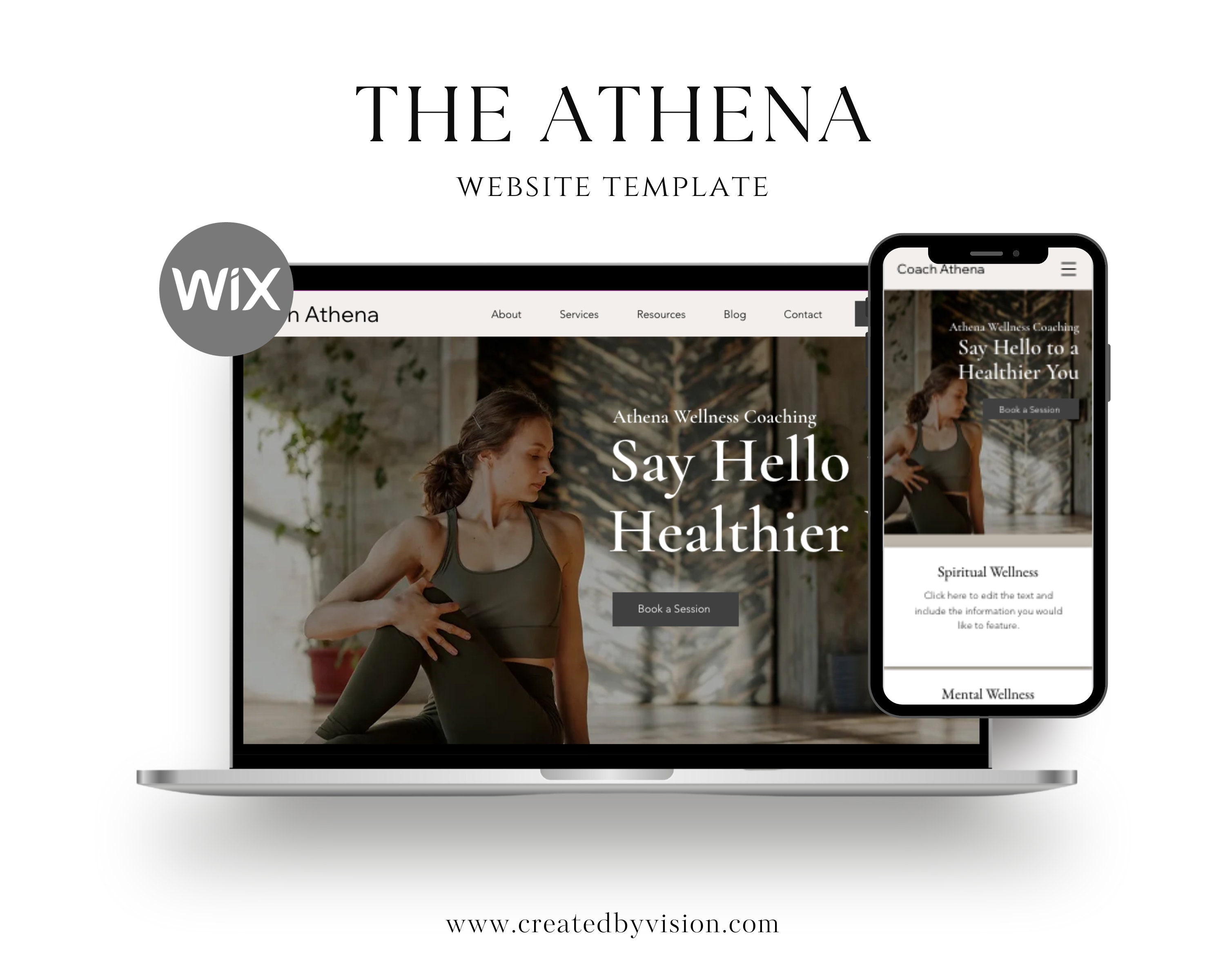 WIX Website Template | Website Design | Health & Wellness Coach Website ...