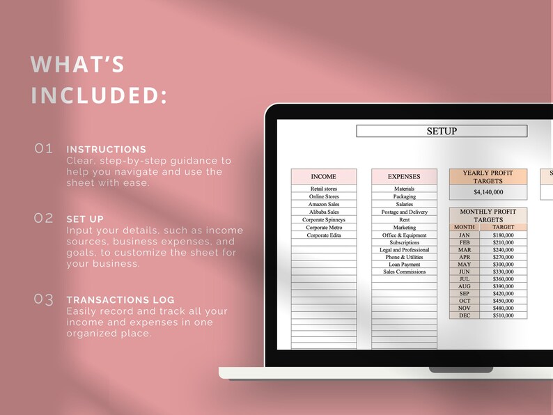 Easy Bookkeeping Excel Sheet for Freelancers and Small Businesses ...