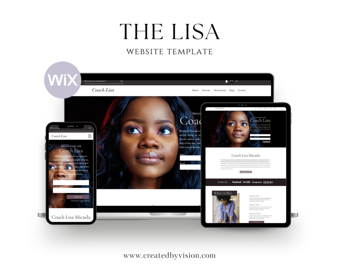 WIX Website Template, WIX Theme, WIX Blog Design, Coaching Website ...