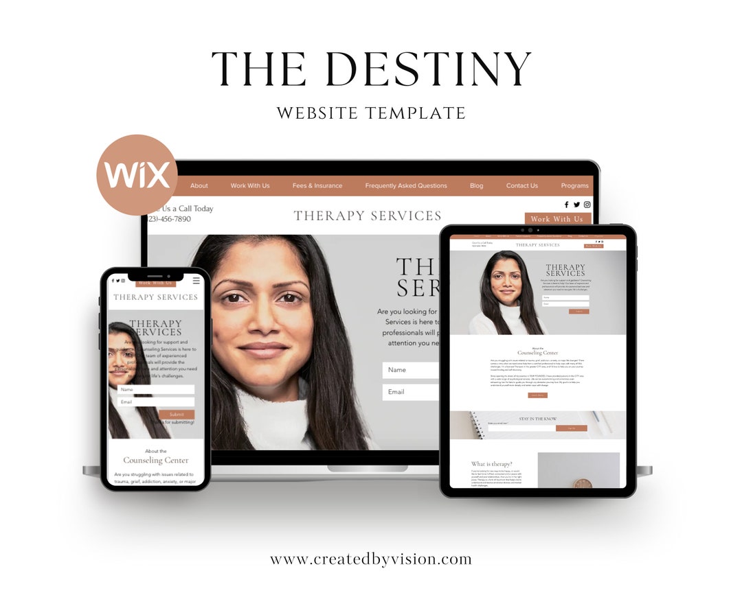 Wix Website Template, Wix Theme, Wix Blog Design, Psychotherapy Website ...