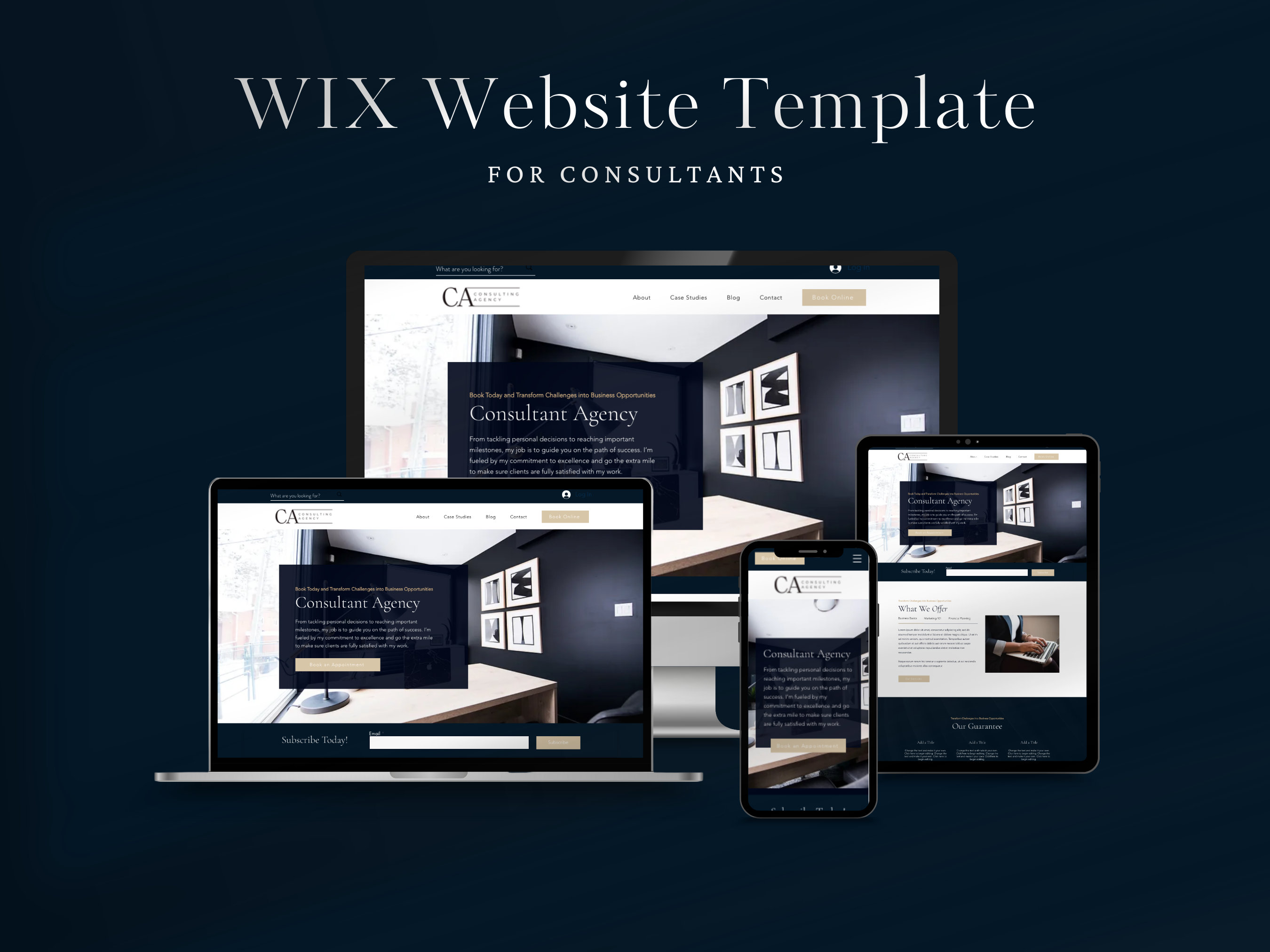 WIX Website Template, WIX Theme, WIX Blog Design, Consulting Website ...