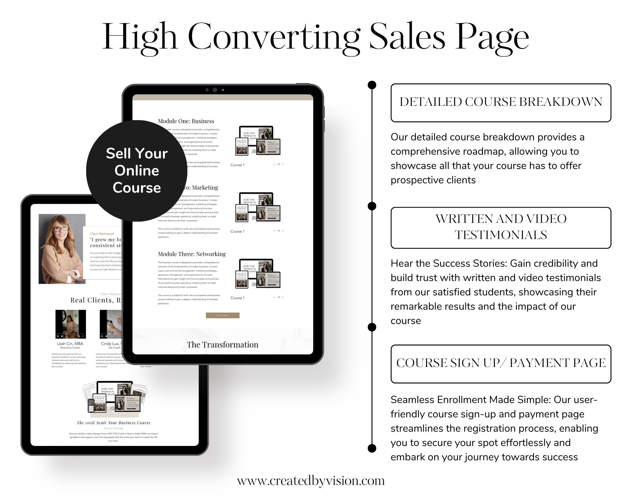 WIX Website Template | Sales Page Template | Sales Funnel | Service ...