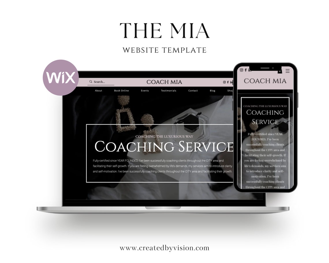 WIX Website Template, WIX Theme, WIX Blog Design, Consulting Website ...