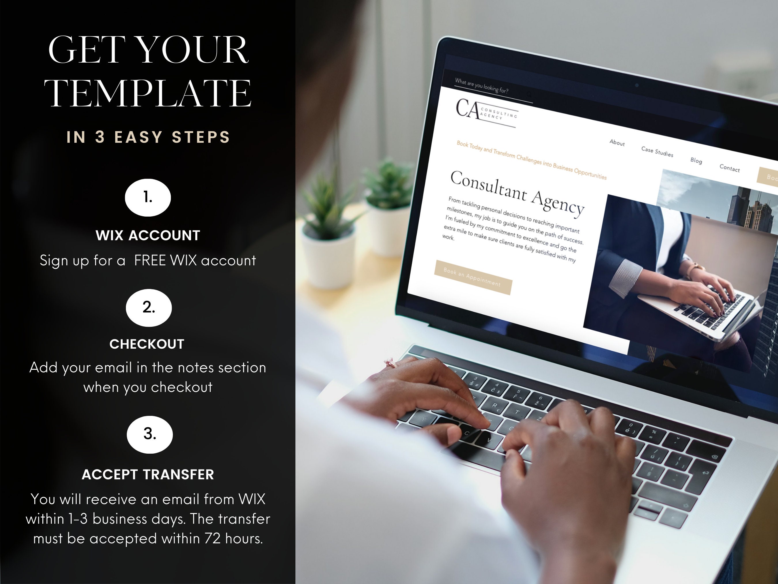 WIX Website Template, WIX Theme, WIX Blog Design, Consulting Website ...