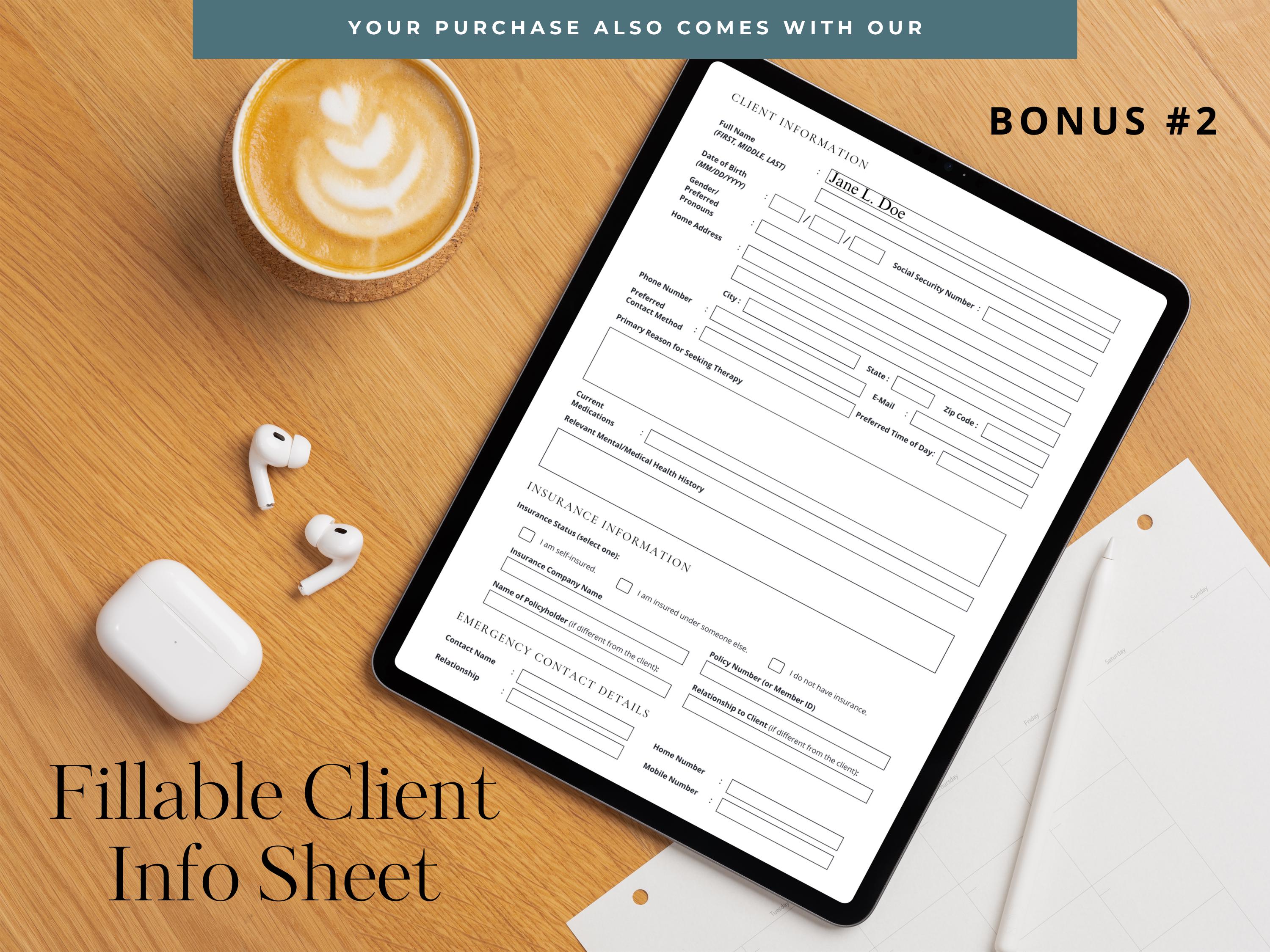 Child & Adolescent Intake Form, Therapist Template, Child Therapy Form ...