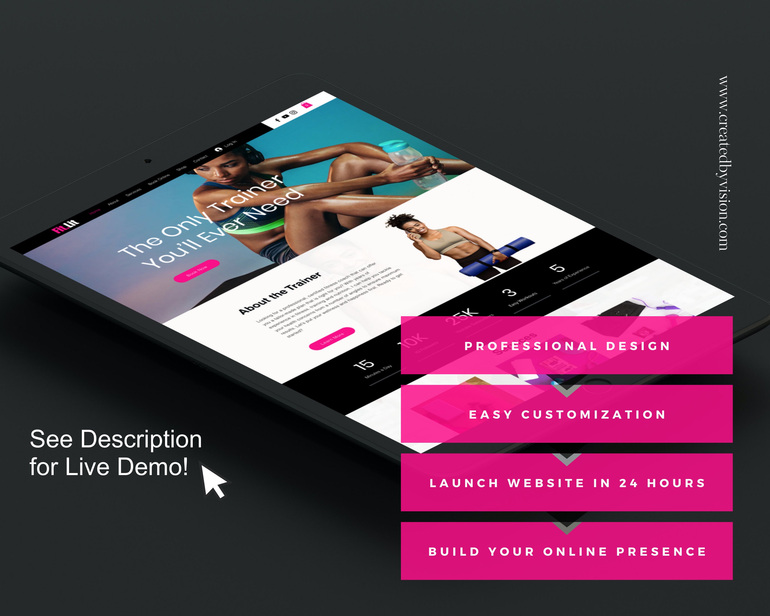 WIX Website Template | Personal Trainer Website | Website for Fitness ...