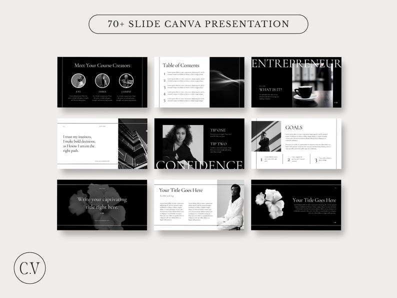 Modern Online Course Powerpoint | Webinar Templates | CANVA Templates ...