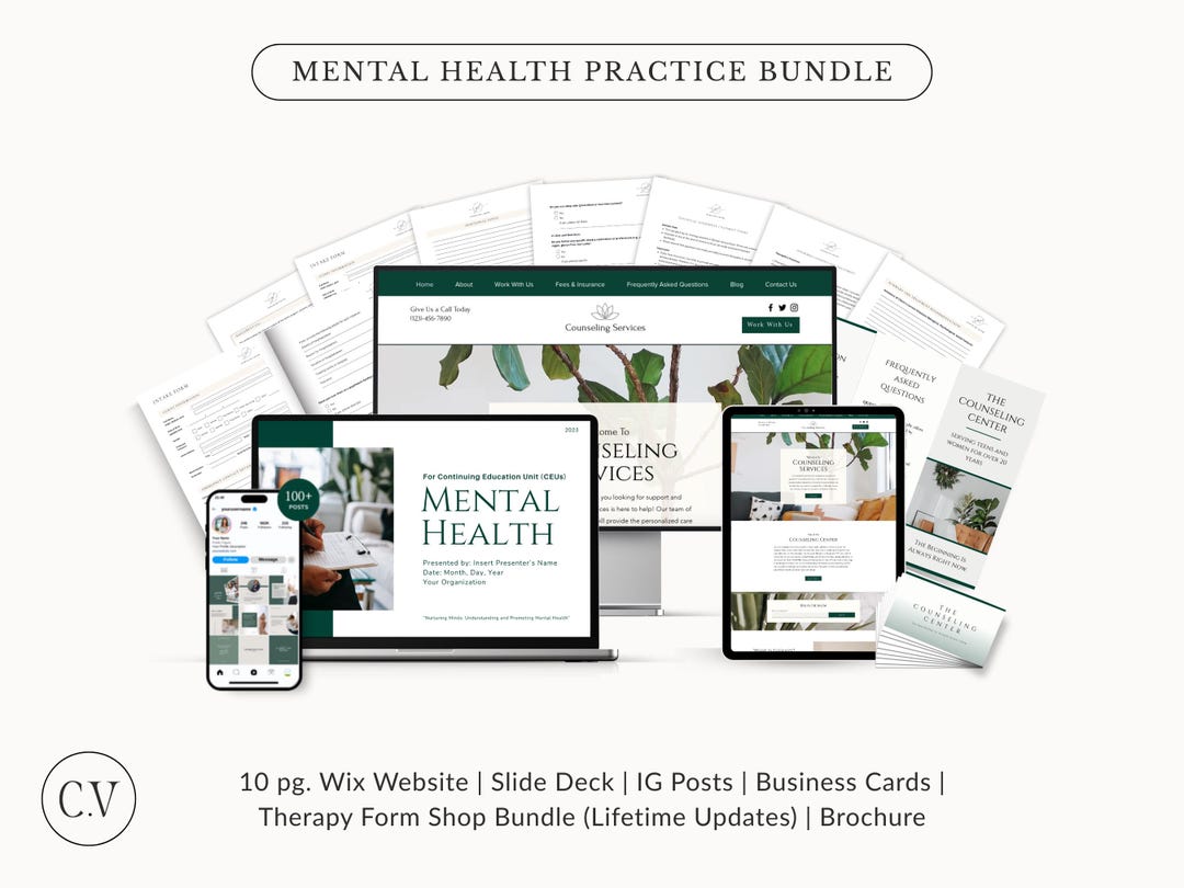WIX Website Template, Therapist Website, Slide Deck, Instagram ...