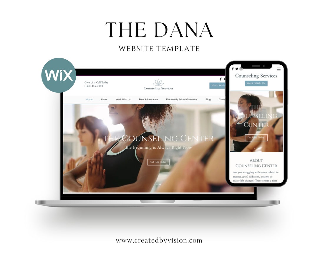 Wix Website Template, Wix Theme, Wix Blog Design, Psychotherapy Website ...