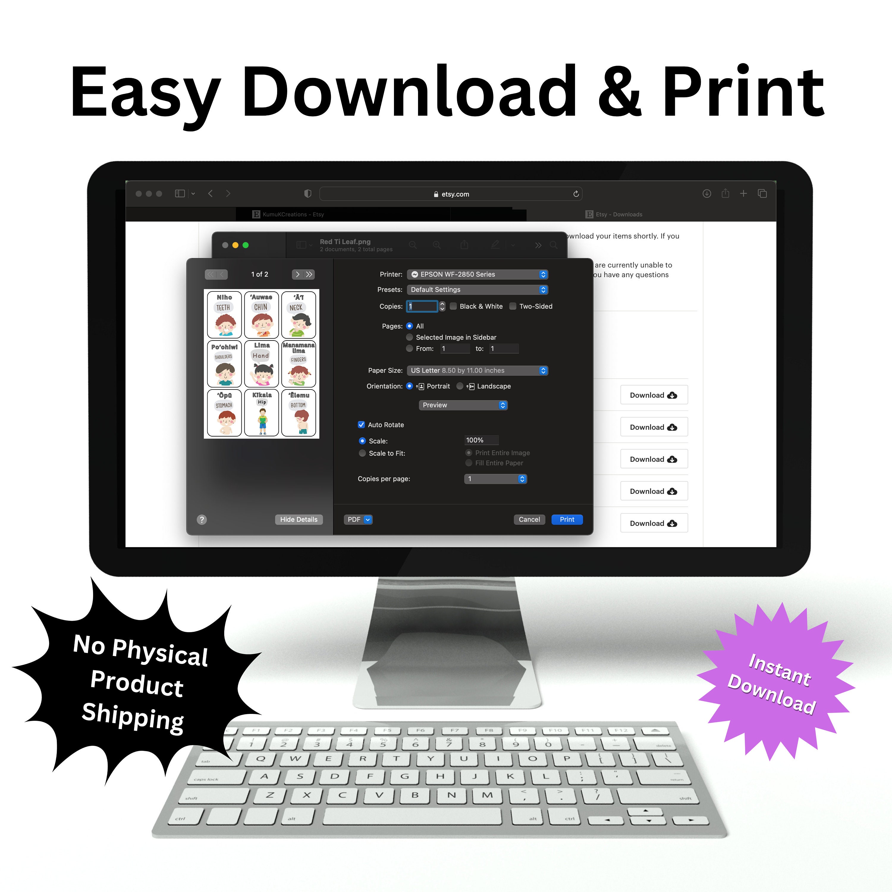Printable Flash Cards, Hawaiian Words Flash Cards Sheets, Digital ...
