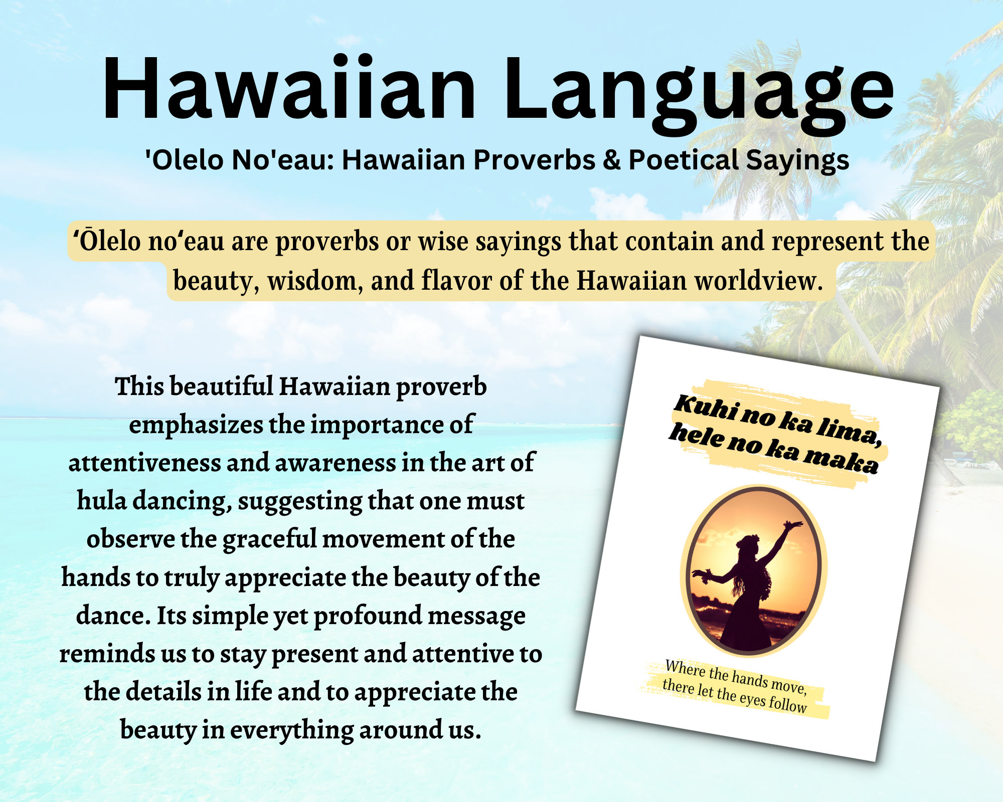 Hawaiian Proverb Printable Wall Art PRINTABLE Download - Etsy