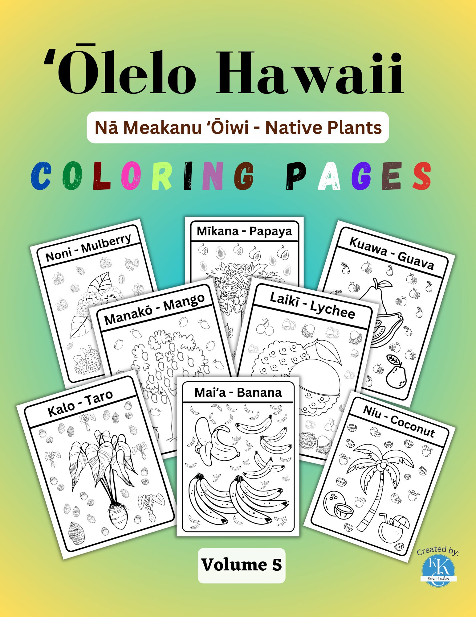 Custom Coloring Pages, ʻolelo Hawaii, PRINTABLE Download, Digital ...