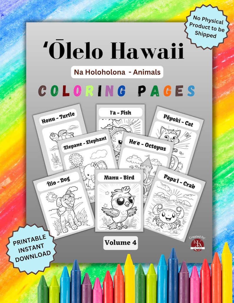 Hawaii Coloring Pages for Kids, ʻolelo Hawaii Animal Color Pages ...