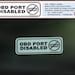 WARNING: 4 X OBD Port Disabled & GPS Tracker Fitted Window Stickers for ...