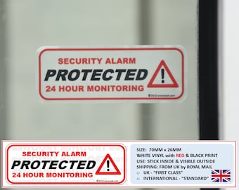 Security Alarm Stickers - Etsy UK
