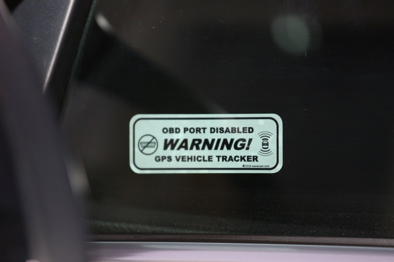 WARNING: 4 X OBD Port Disabled & GPS Tracker Fitted Window Stickers for ...
