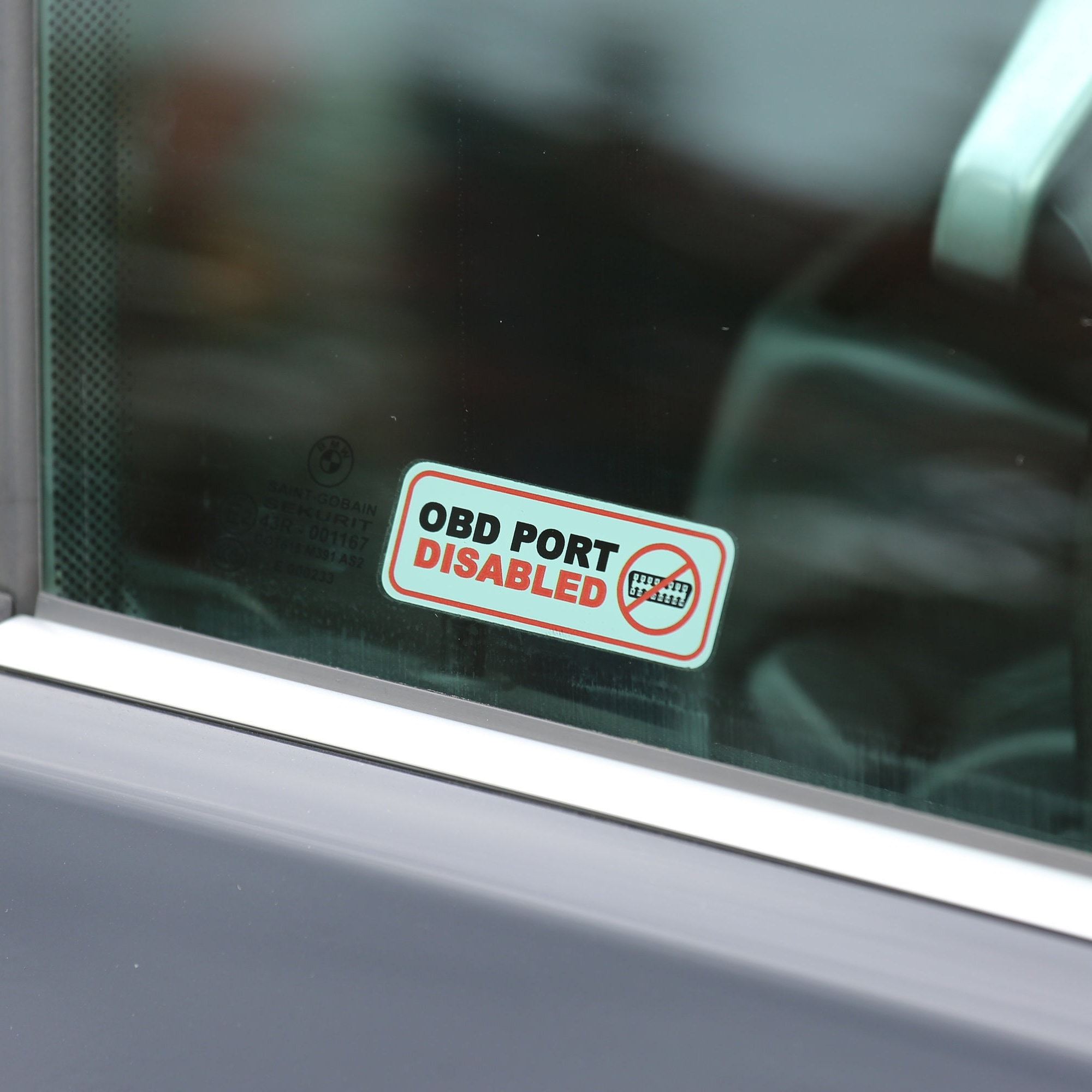 OBD PORT Disabled Window Stickers X4. Internal Theft Deterrent Stickers ...