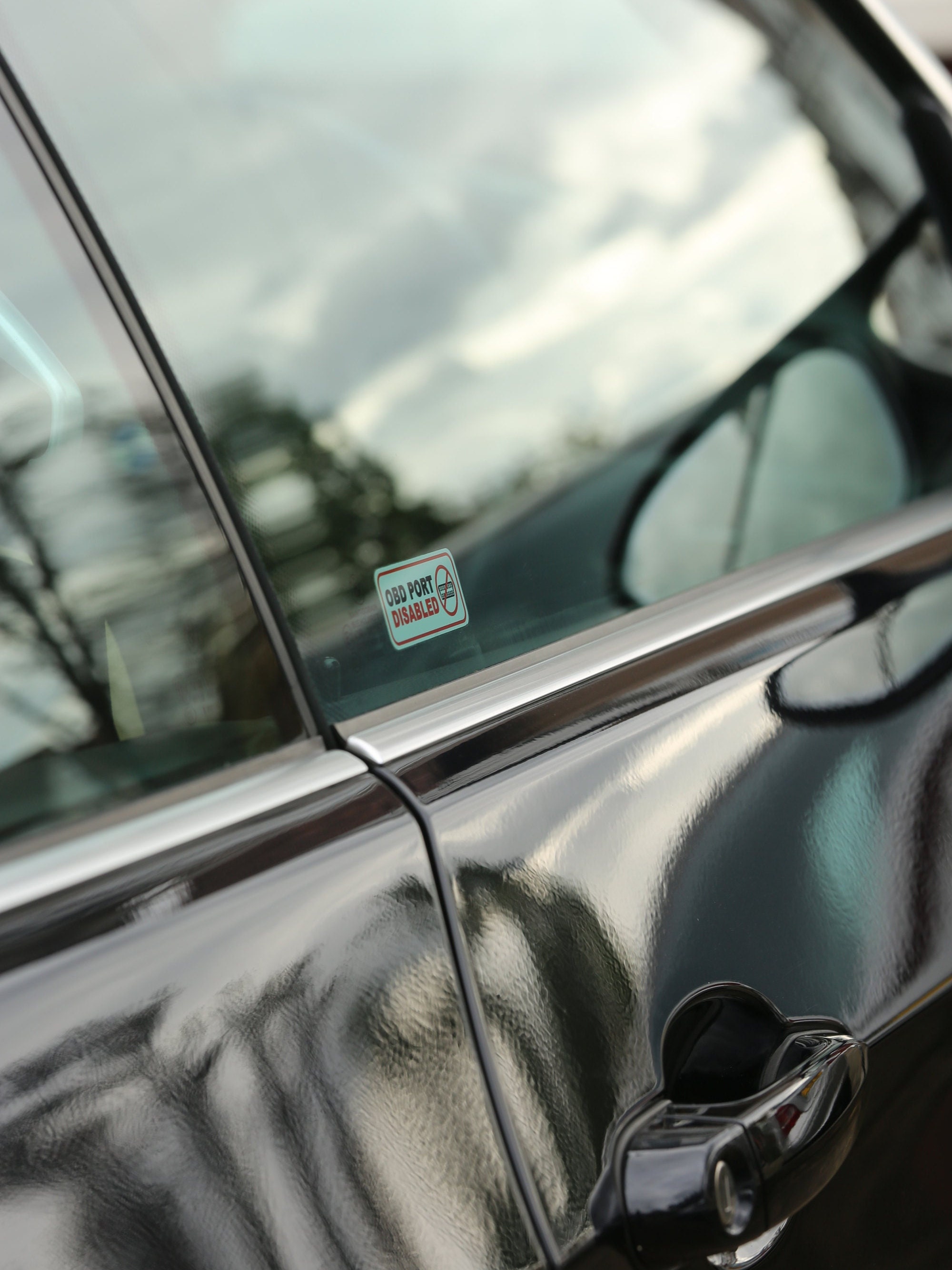 4 X OBD PORT Disabled Window Stickers. Internal Theft Deterrent ...