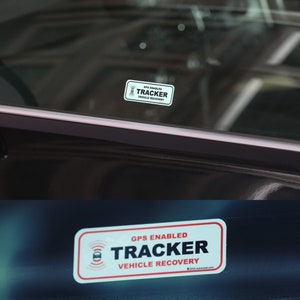 4 X TRACKER Window Stickers Internal Fit to Prevent & Deter Theft of ...