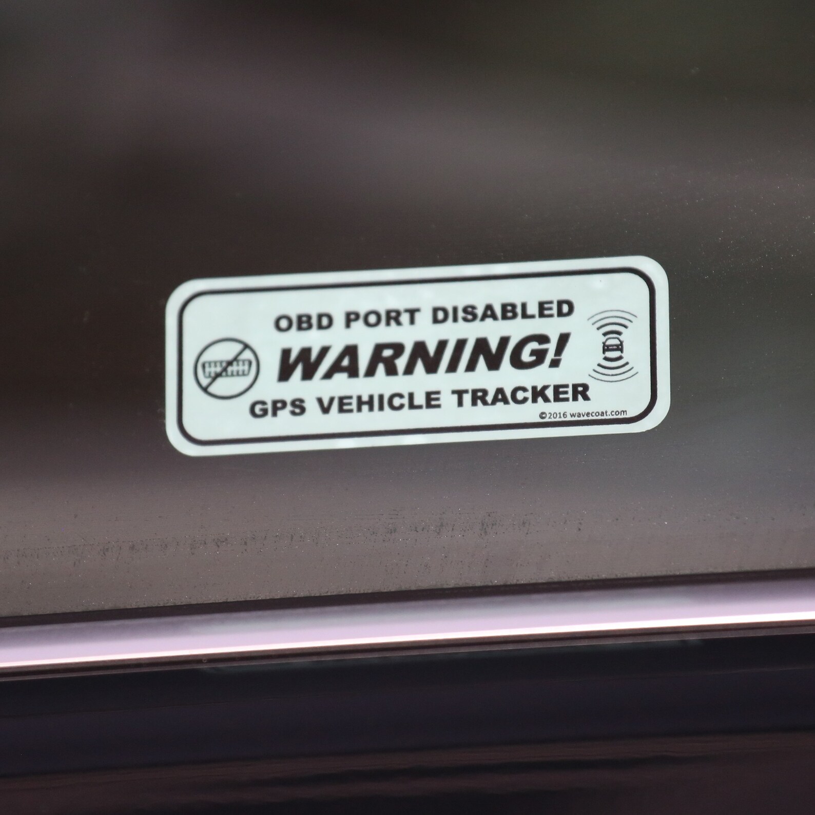 WARNING: 4 X OBD Port Disabled & GPS Tracker Fitted Window Stickers for ...