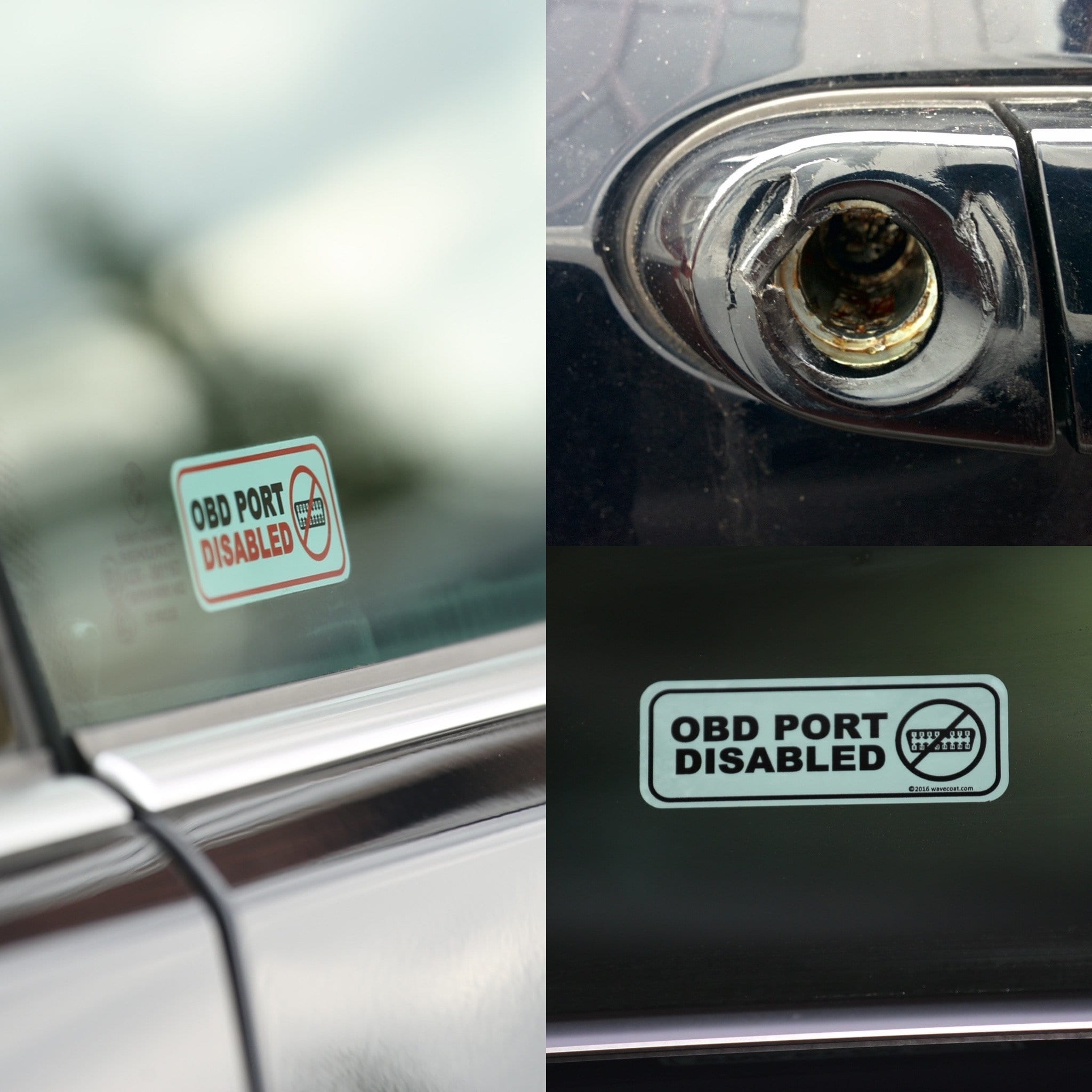 4 X OBD PORT DISABLED Window Stickers for Car, Van, Truck, Caravan or ...