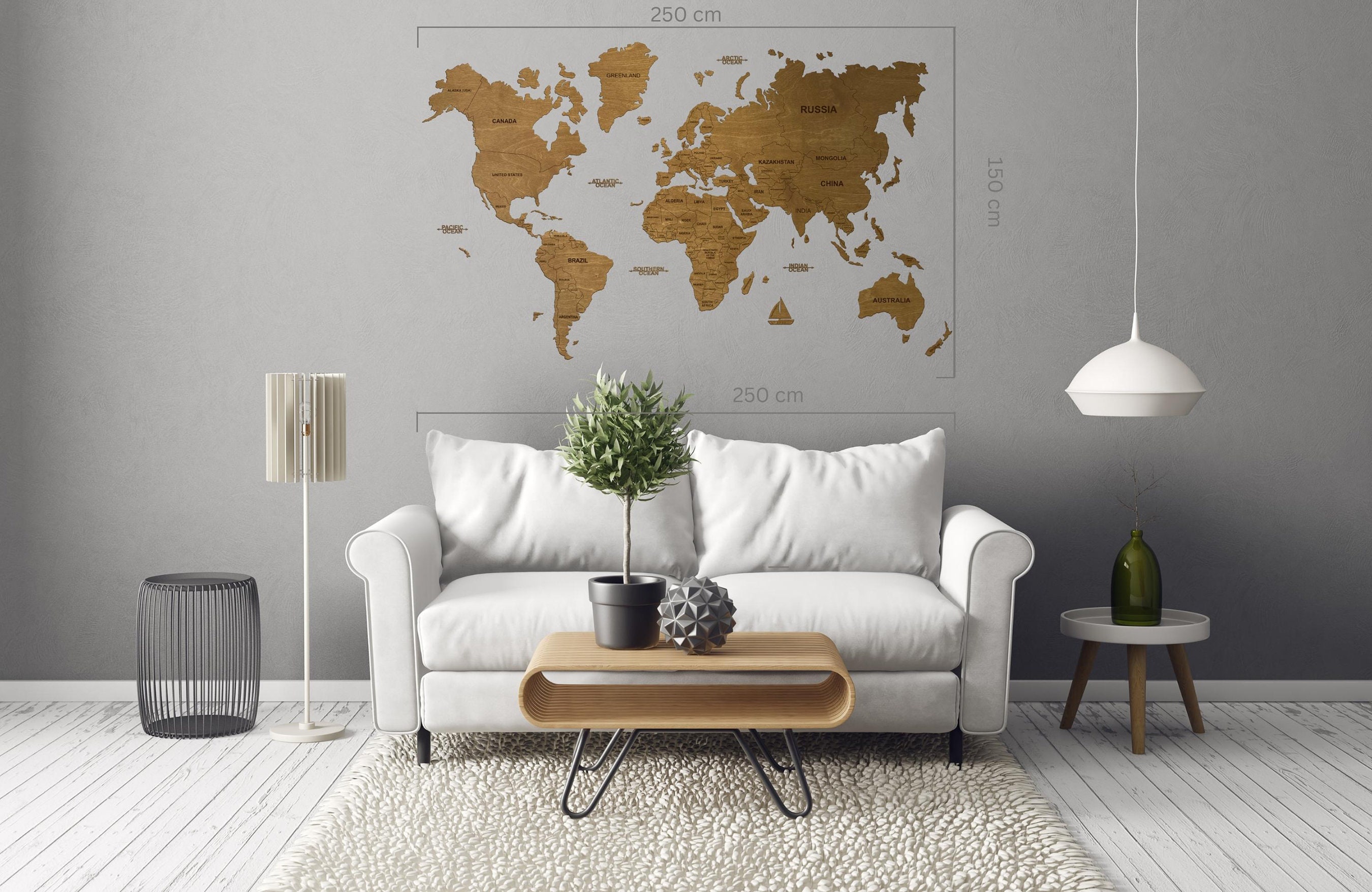 Wooden Maps | Wood World Map | Wall Art Decor | Wooden World Map ...
