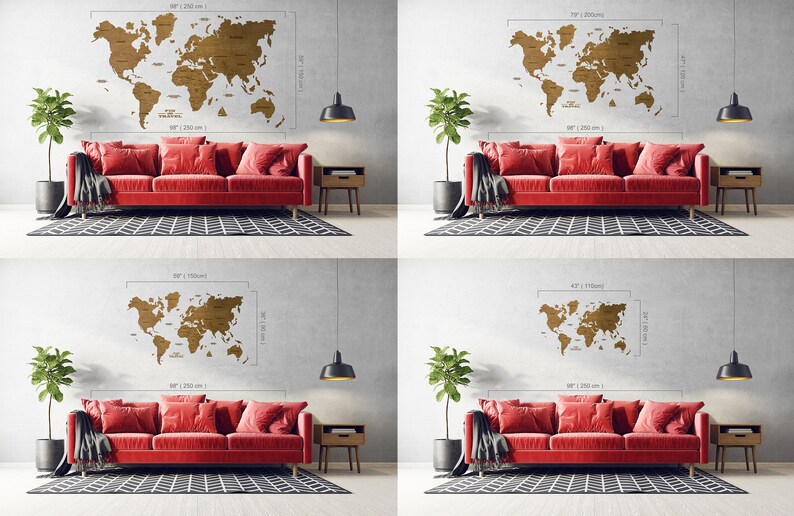 World Map, Wall Decor, Wood Map, World Map Wall Art, Wood Art Wall ...