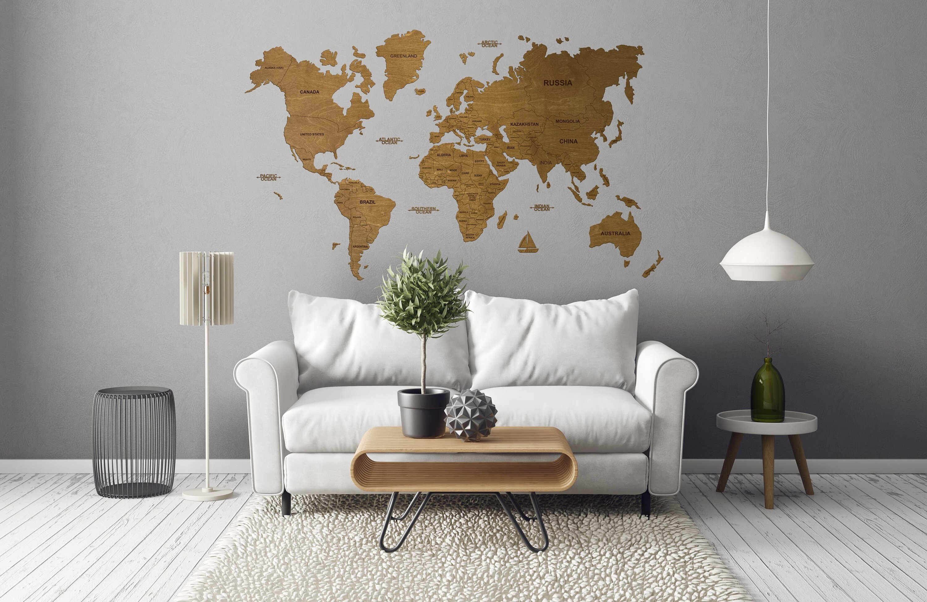 Create Lasting Memories With a Customizable Wooden World Map. Mark Your ...