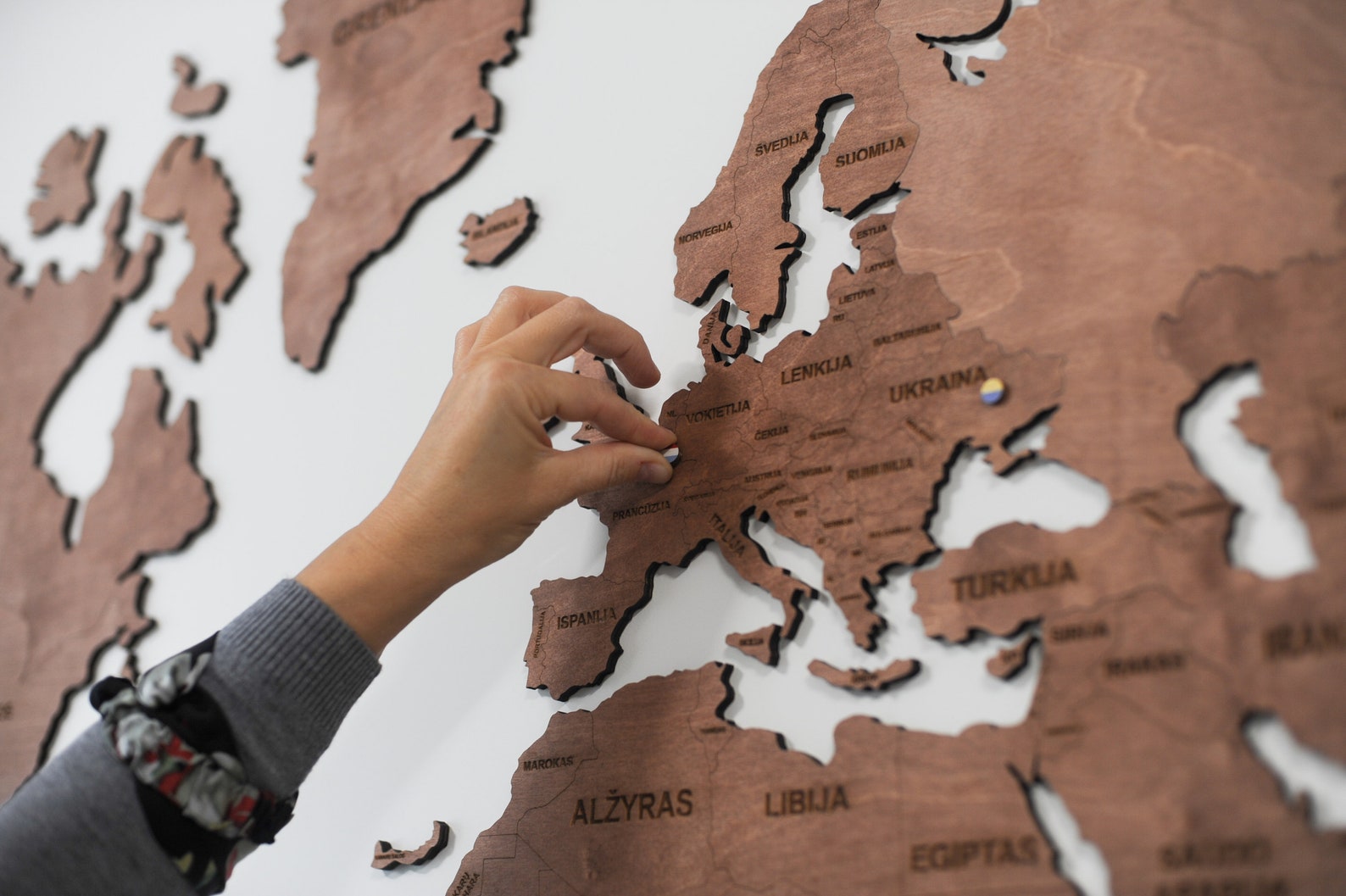 World Map, Wall Decor, Wood Map, World Map Wall Art, Wood Art Wall ...