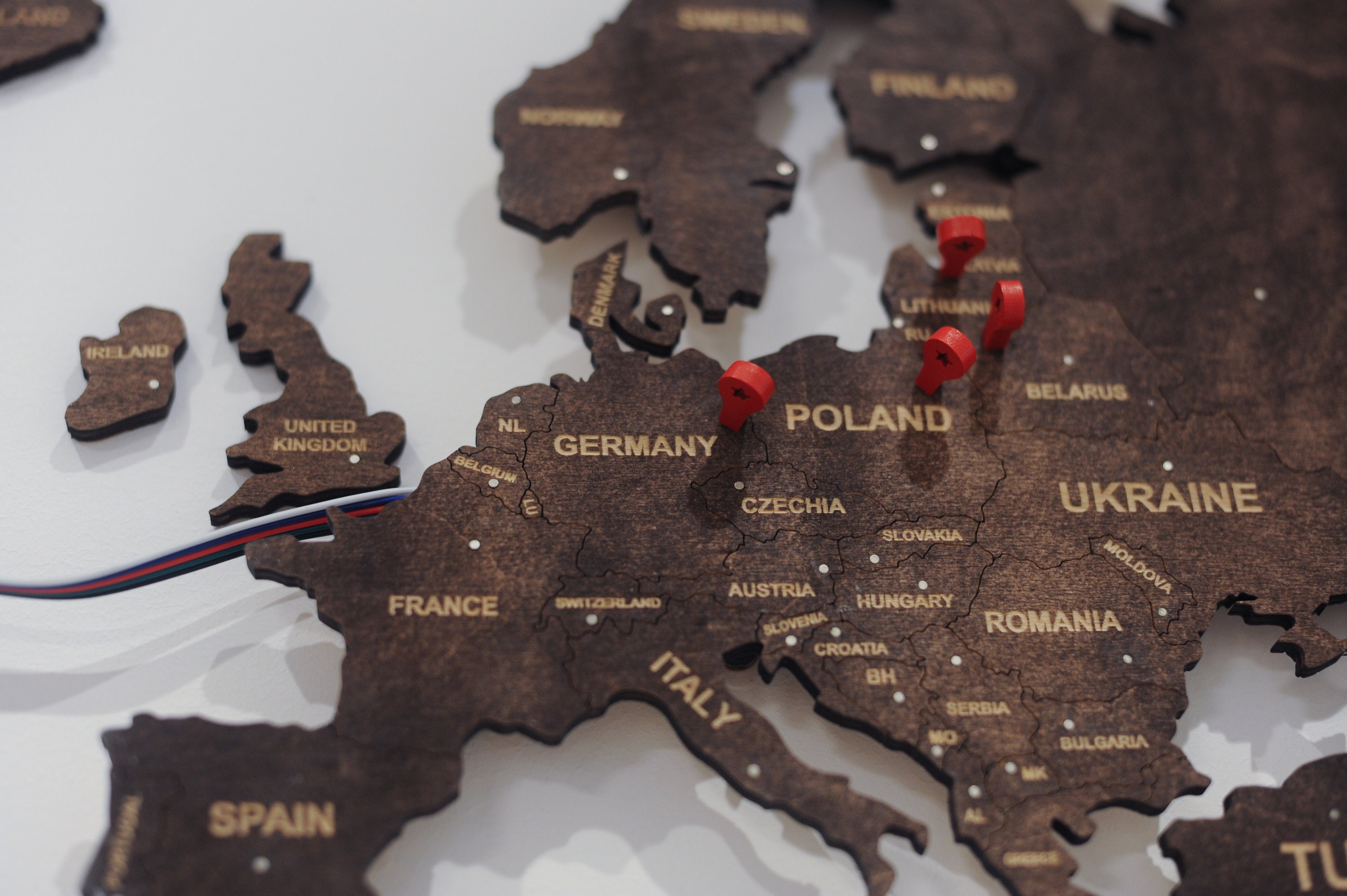 Magnetic Pins | Wooden Pins | World Map Pins | Wooden Map Pins | Pins ...