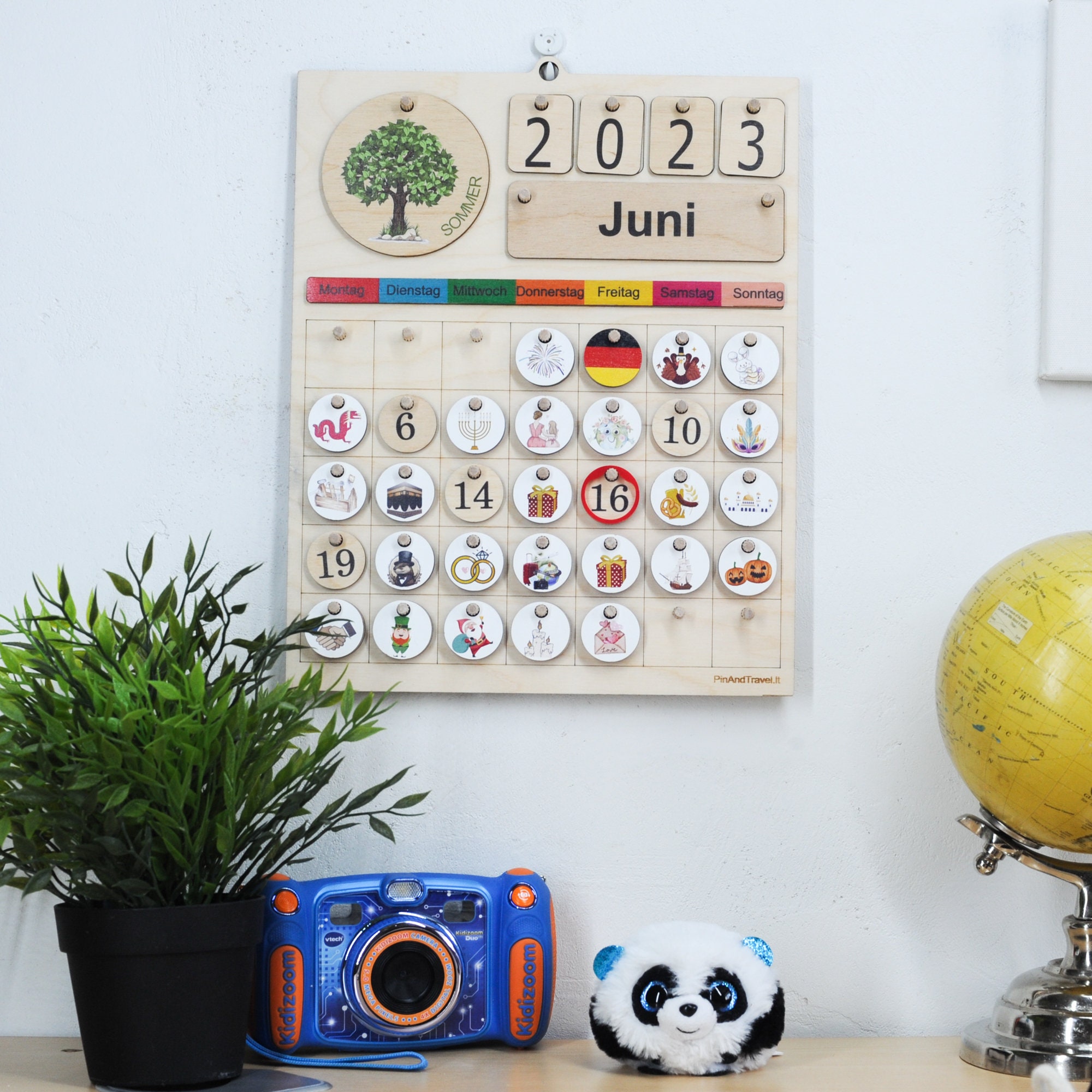 Wood Calendar| Wooden Desk Calendar| Wood Wall Calendar| Wooden ...