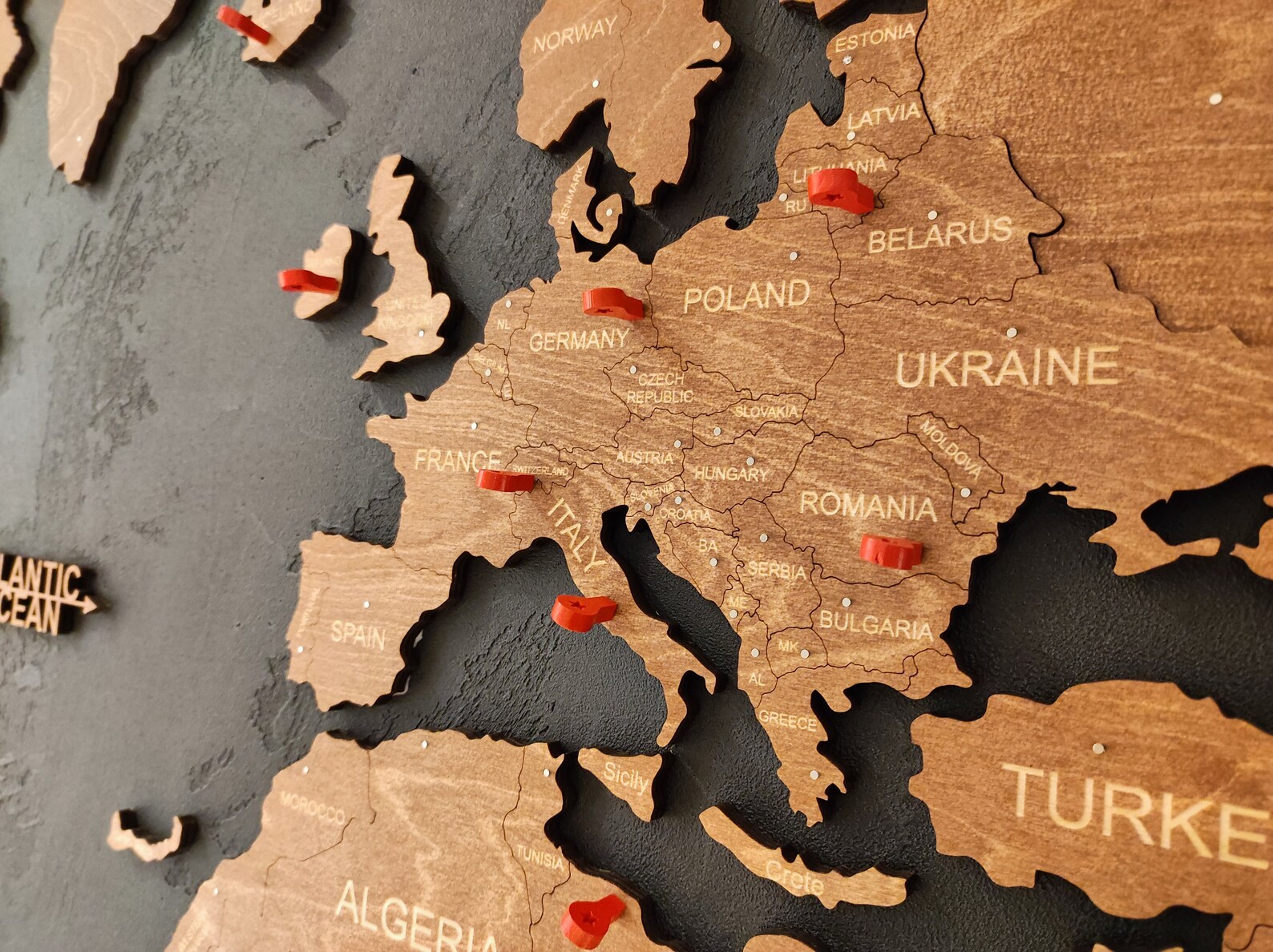 World Map, Wall Decor, Wood Map, World Map Wall Art, Wood Art Wall ...