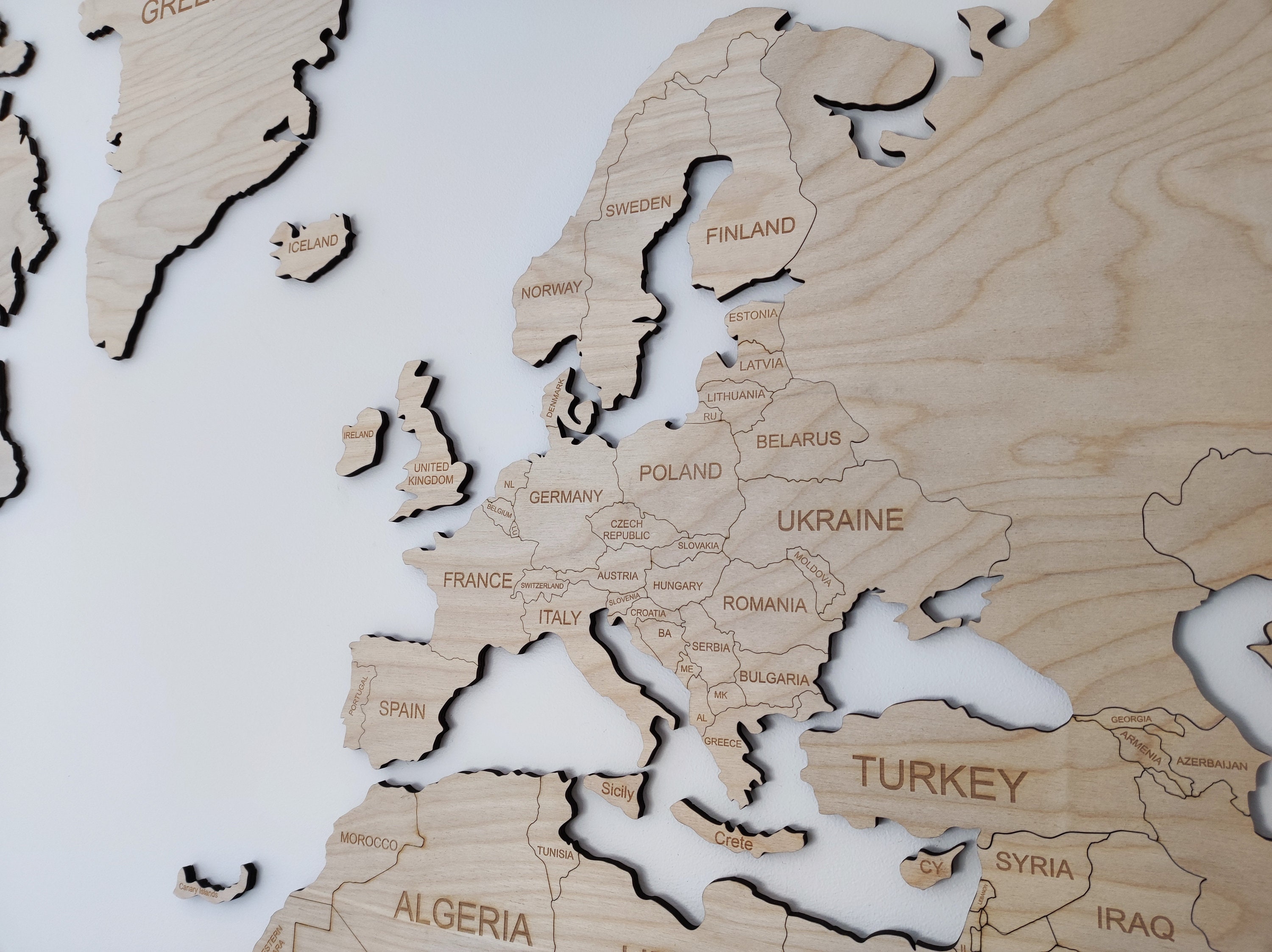 Wooden Maps Wood World Map Wall Art Decor Wooden World Map Large Map ...
