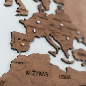 Create Lasting Memories With a Customizable Wooden World Map. Mark Your ...