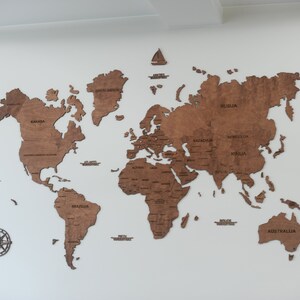 Create Lasting Memories With a Customizable Wooden World Map. Mark Your ...