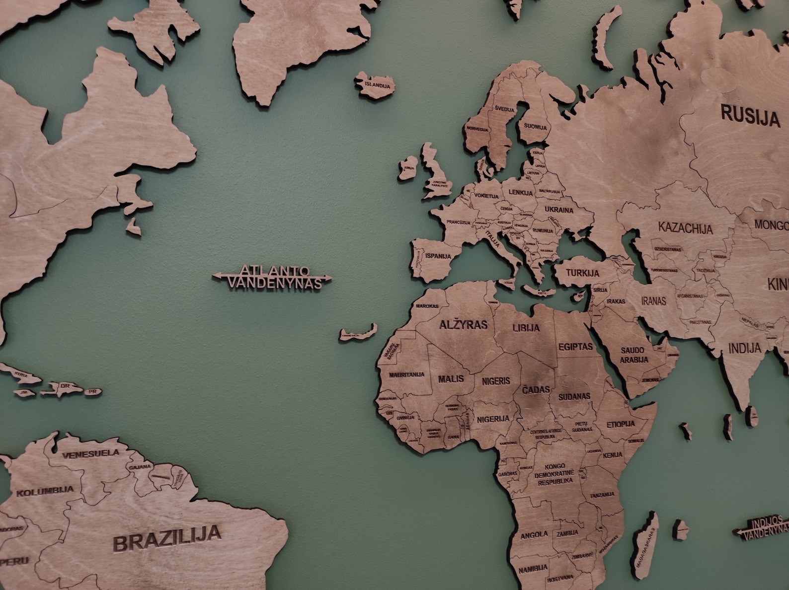 World Map, Wall Decor, Wood Map, World Map Wall Art, Wood Art Wall ...