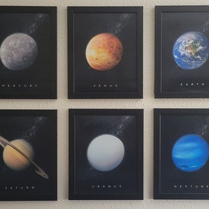 Solar System Planets Poster Set - Etsy