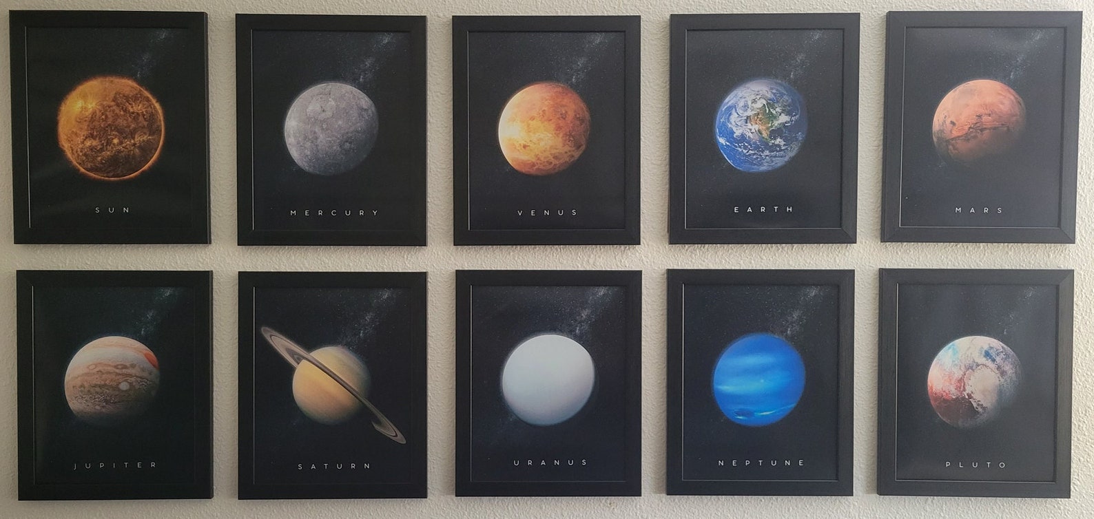 Solar System Planets Poster Set - Etsy