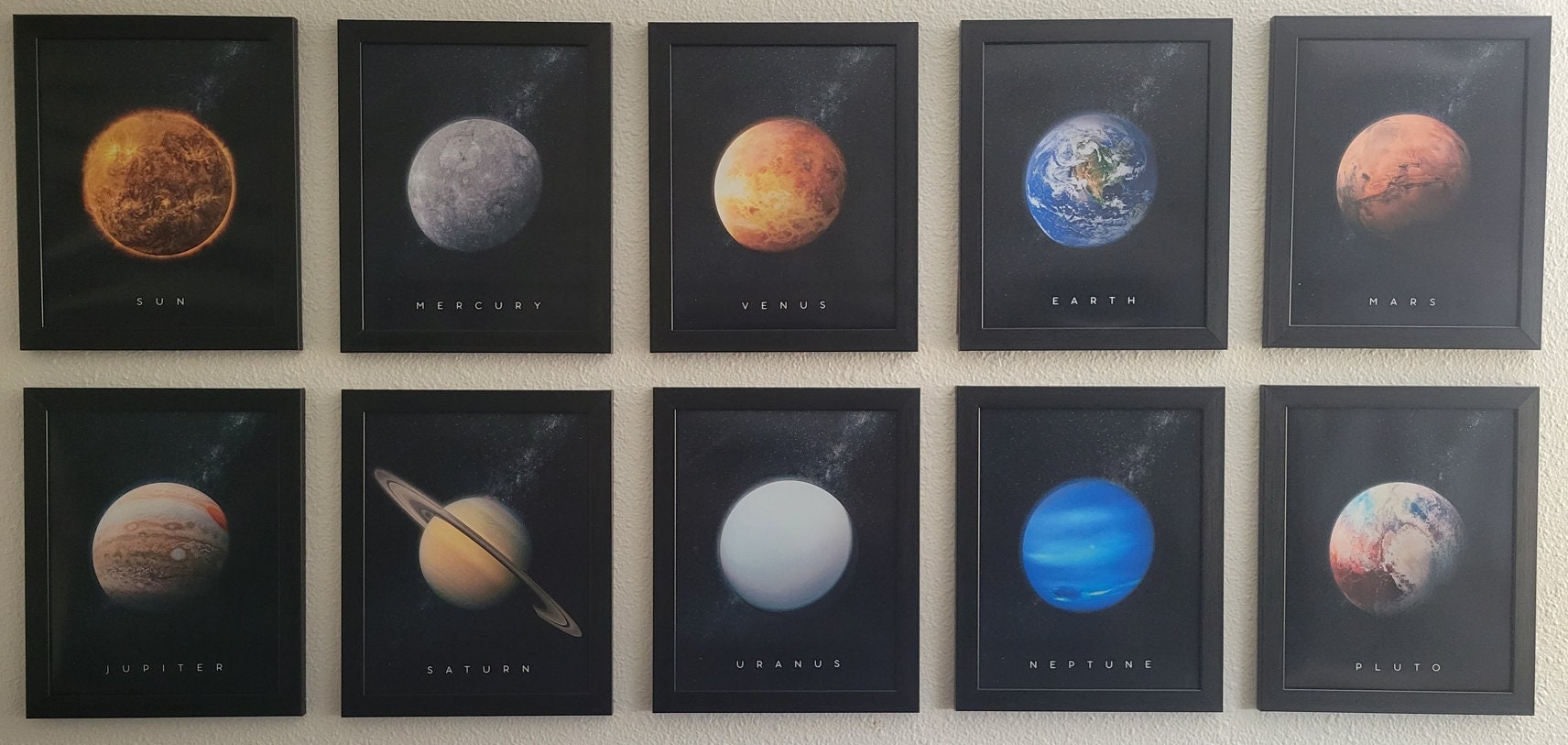 Solar System Planets Poster Set - Etsy