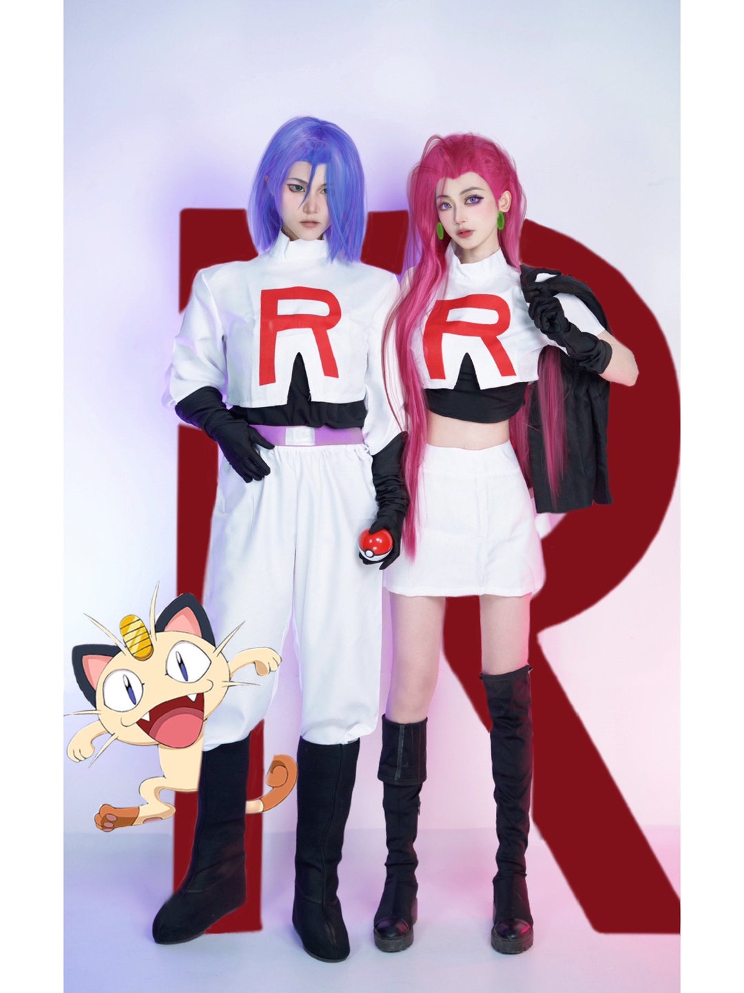 Anime Pokemon Team Rocket James Jessie Cosplay Costume - Etsy Australia