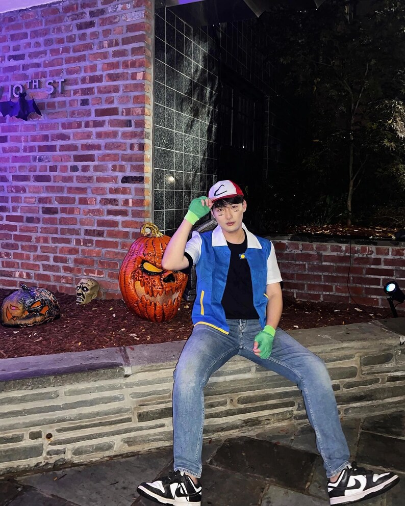 Anime Game Pokemon Ash Ketchum Cosplay Costume Pokeball Prop for Kids ...