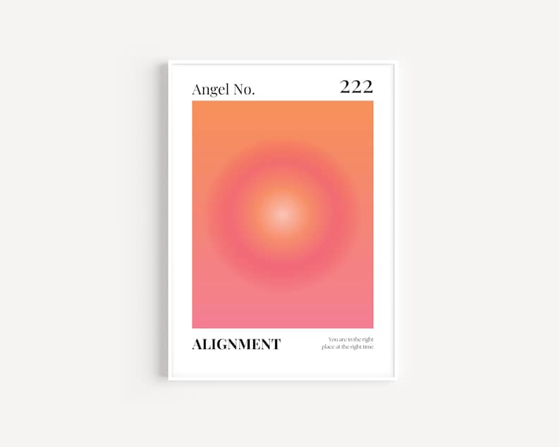 Angel Number 222 Printable Pink Law of Attraction Poster - Etsy