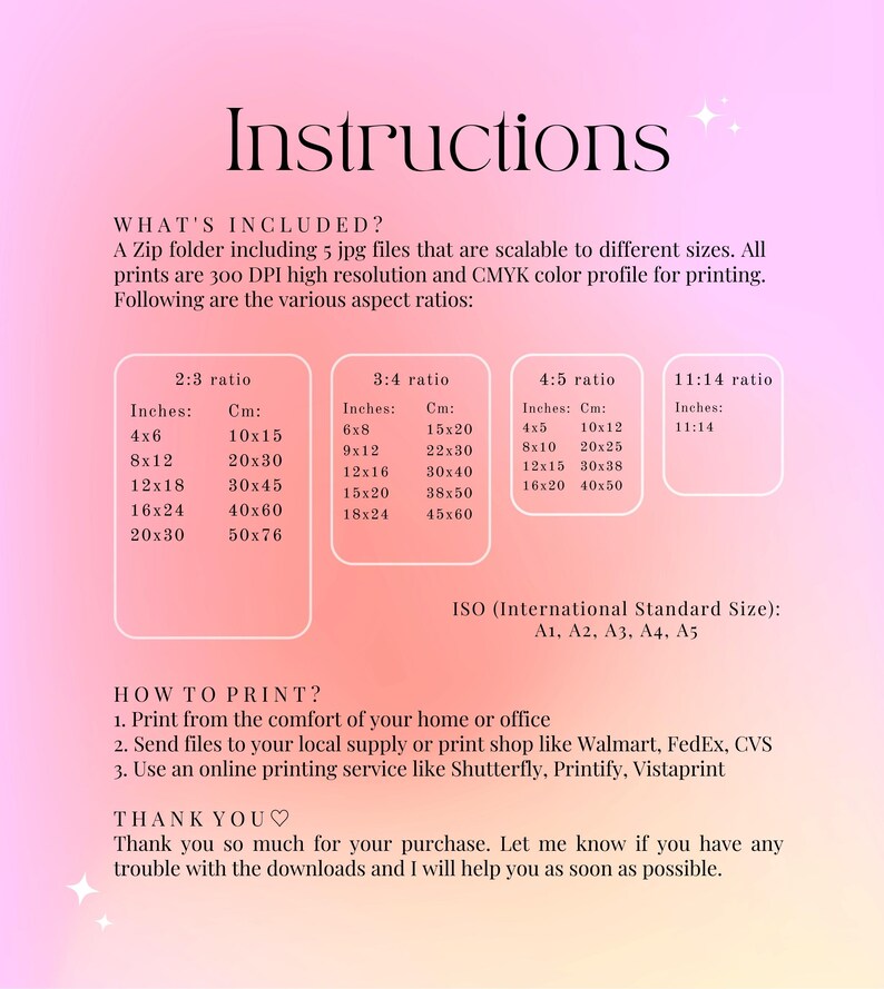 Cute Pink Print Collection Positive Affirmation Wall Decor - Etsy