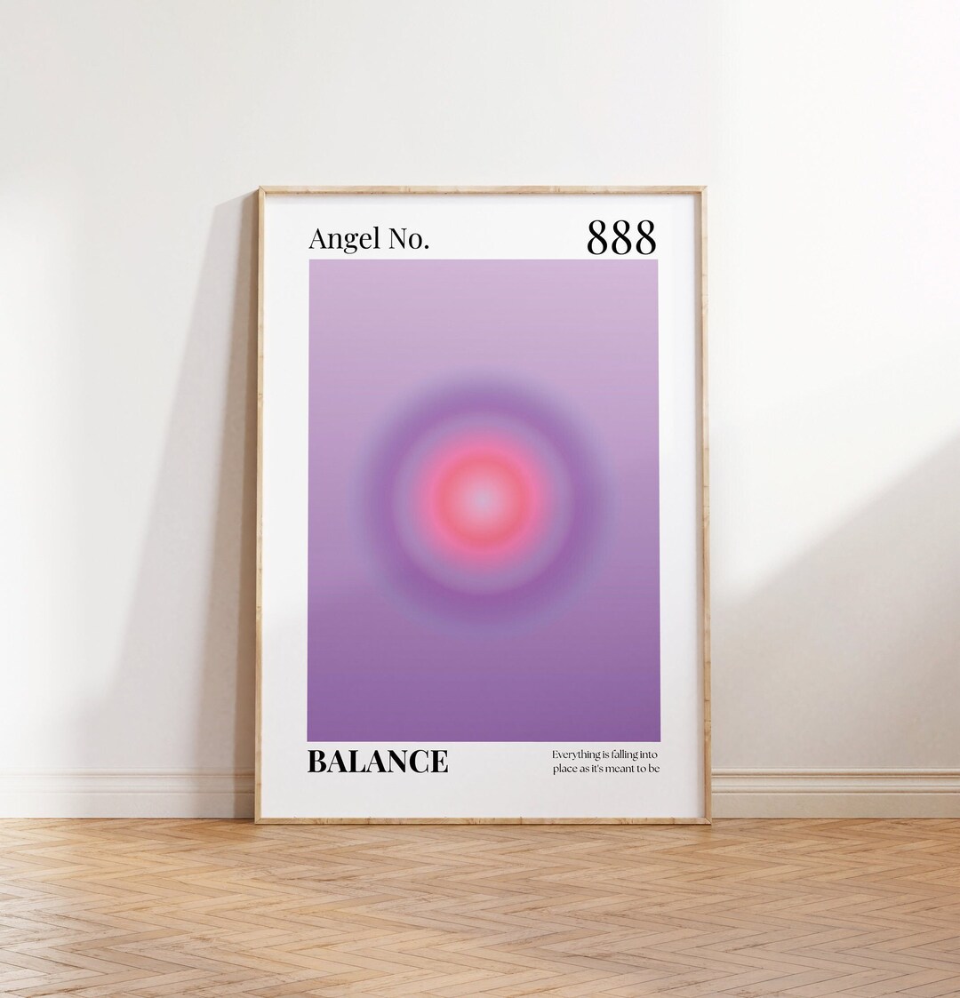 Angel Number 888 Printable, Law of Attraction Print, Gradient Artwork ...